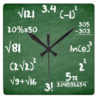 Math Equations and Notations Large Clock | Zazzle.com