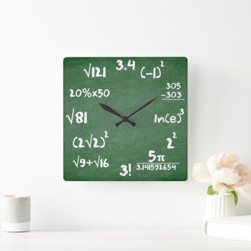 Maths Clock for Mathematics Lovers | Zazzle