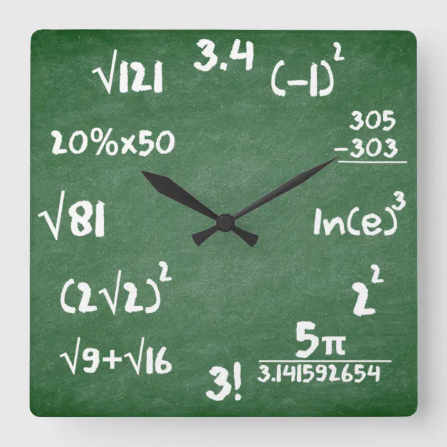 Maths Clock for Mathematics Lovers | Zazzle