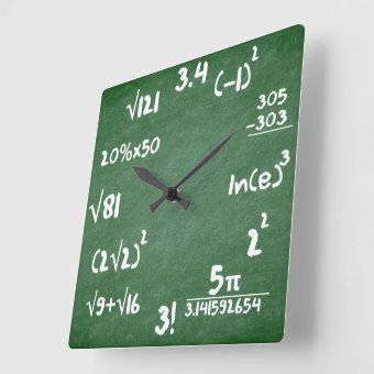 Maths Clock for Mathematics Lovers | Zazzle