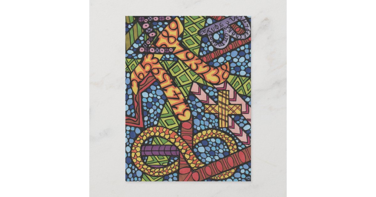 Maths Geek Doodle Postcard | Zazzle
