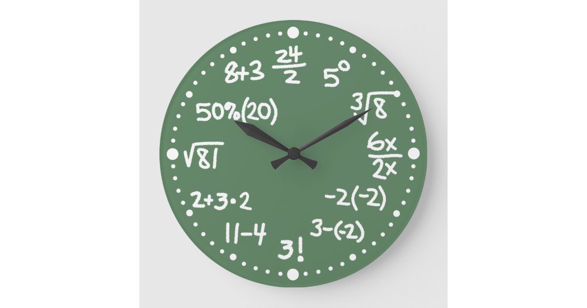 Maths Mathematical Equations Clock Version Two | Zazzle