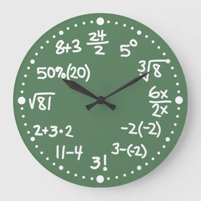 Maths Mathematical Equations Clock Version Two | Zazzle