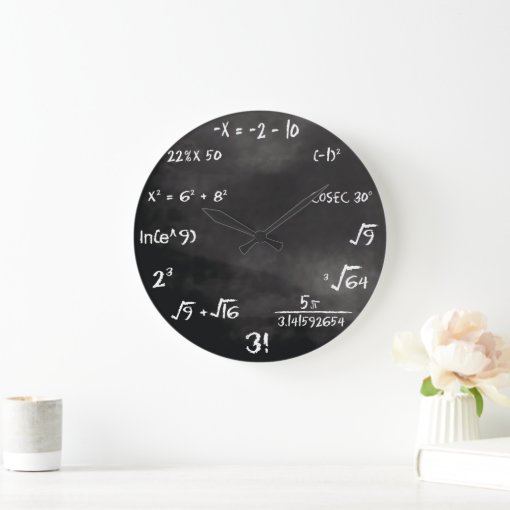 Maths Quiz Round Clock (Custom) | Zazzle