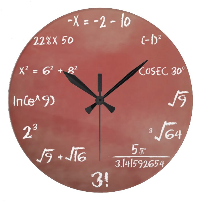 Maths Quiz Wall Clock | Zazzle.com