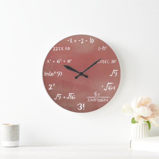 Maths Quiz Wall Clock | Zazzle