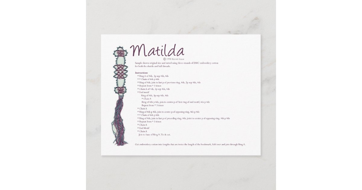 Matilda Postcard | Zazzle