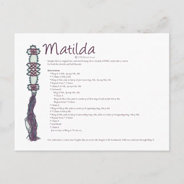 Matilda Postcard | Zazzle