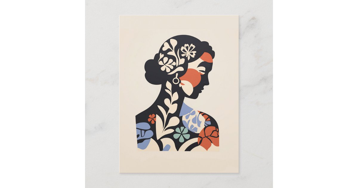 Matisse Inspired Postcard – Face Of A Woman | Zazzle