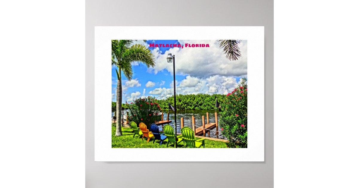 Matlacha Pine Island Florida Printable Art Poster | Zazzle