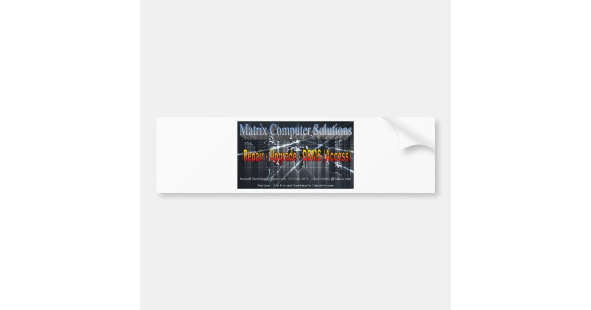 Matrix Bumper Sticker | Zazzle