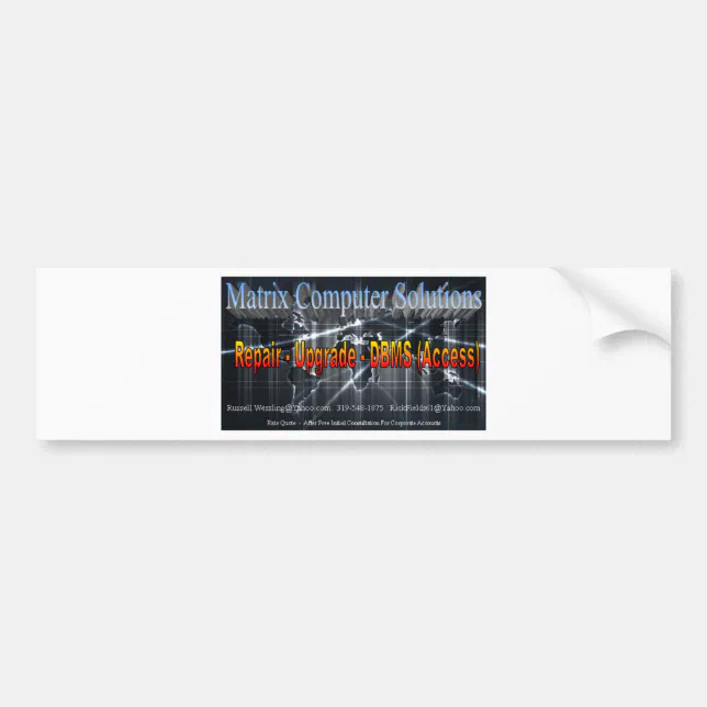 Matrix Bumper Sticker | Zazzle