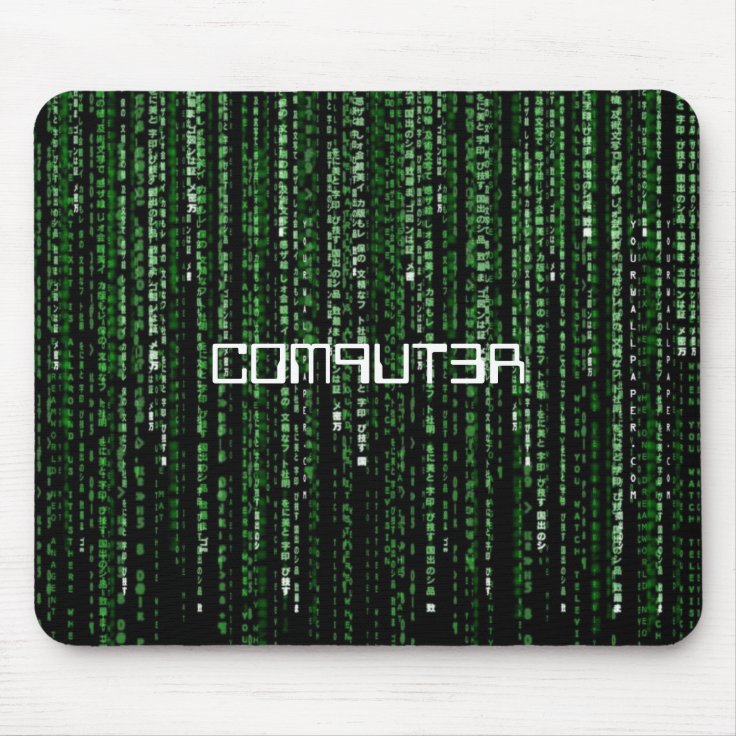 Matrix-Code, C0M9UT3R Mouse Pad | Zazzle