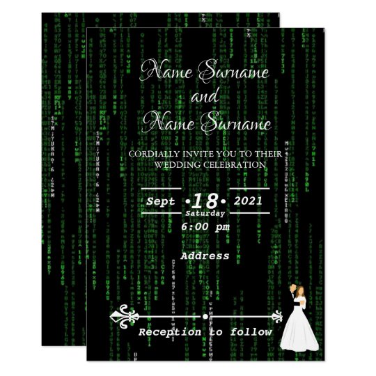 Matrix code invitation | Zazzle.com