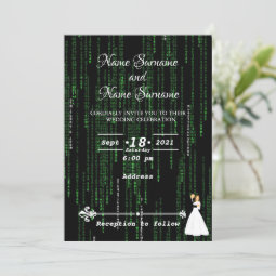 Matrix code invitation | Zazzle