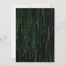 Matrix code invitation | Zazzle