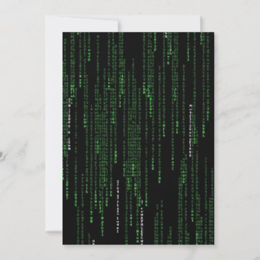 Matrix code invitation | Zazzle