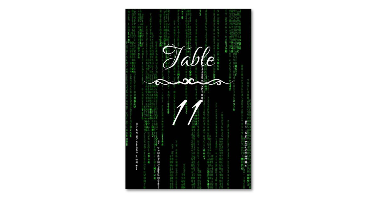 Matrix code table number | Zazzle