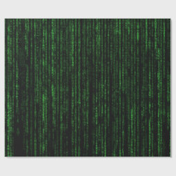 Matrix code wrapping paper | Zazzle