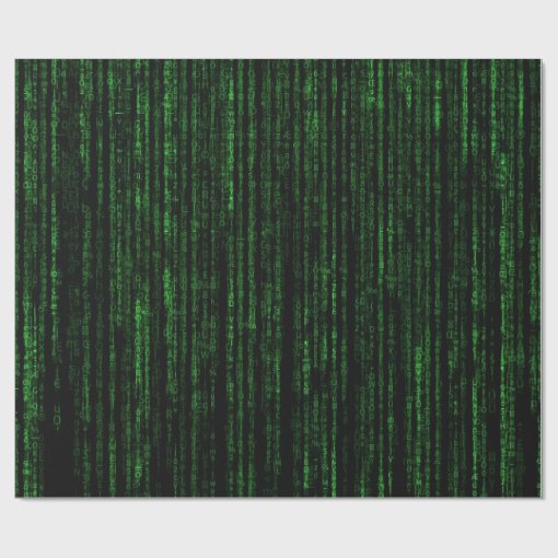 Matrix code wrapping paper | Zazzle