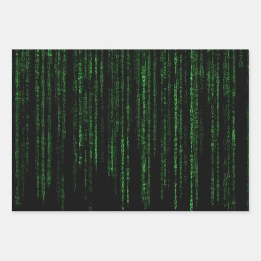 Matrix code wrapping paper sheets | Zazzle