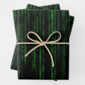 Matrix code wrapping paper sheets | Zazzle