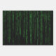 Matrix code wrapping paper sheets | Zazzle