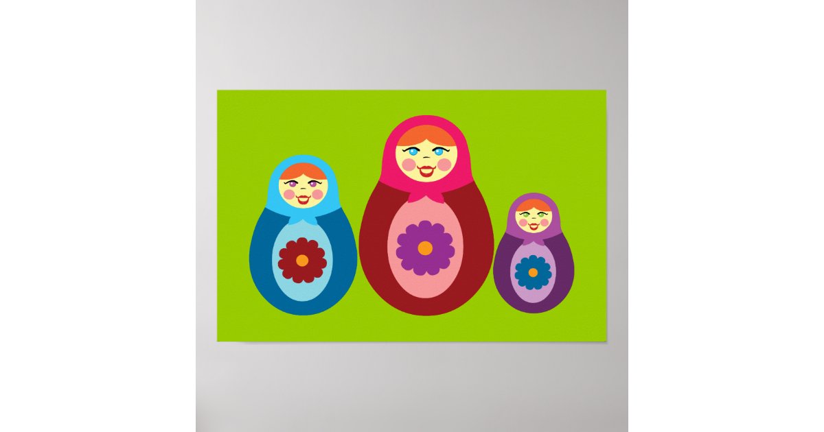 Matryoshka Dolls Poster | Zazzle