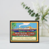 Matson Lines Poster Stamp circa 1915 Postcard | Zazzle
