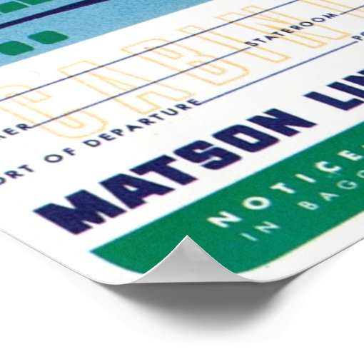 Matson Oceanic Line Poster | Zazzle