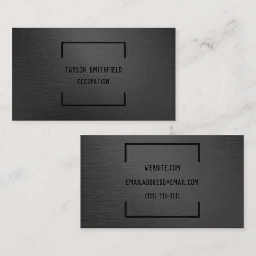matte black business card | Zazzle