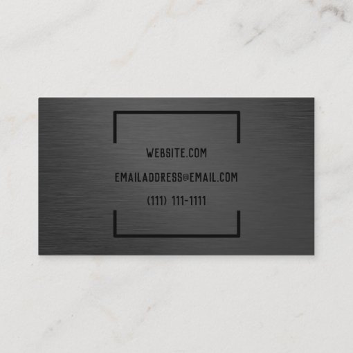 matte black business card | Zazzle