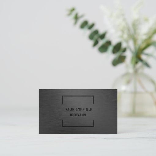 matte black business card | Zazzle