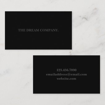 Matte Black Business Card | Zazzle