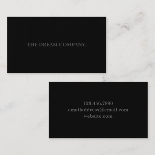 Matte Black Business Card | Zazzle