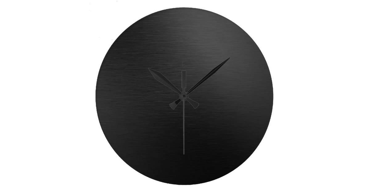 Matte Black Metal Large Clock | Zazzle.com