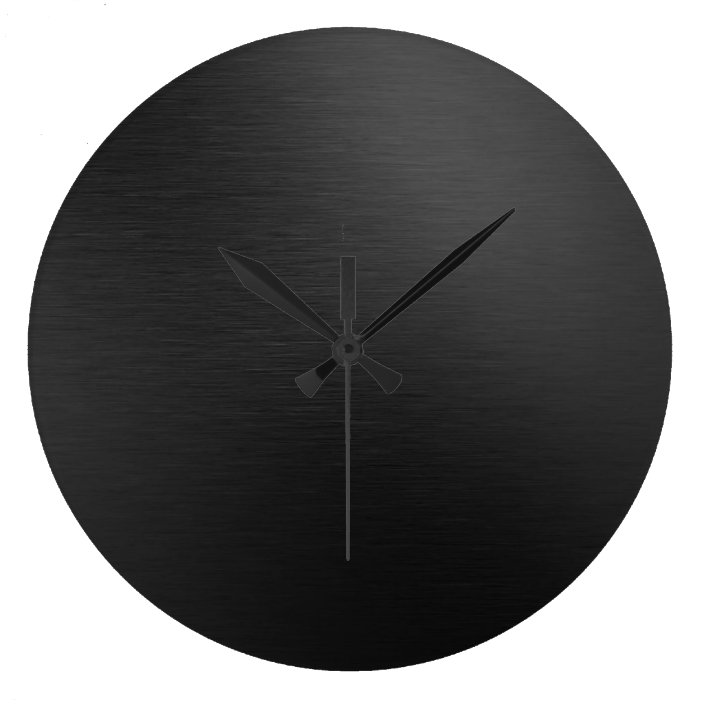 Matte Black Metal Large Clock | Zazzle.com