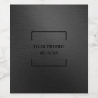 Matte Black Metal Wine Label | Zazzle
