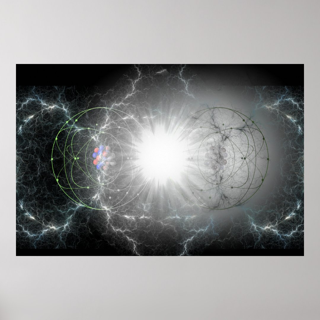 Matter - antimatter collision poster | Zazzle