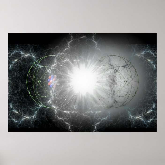 Matter - antimatter collision poster | Zazzle.com