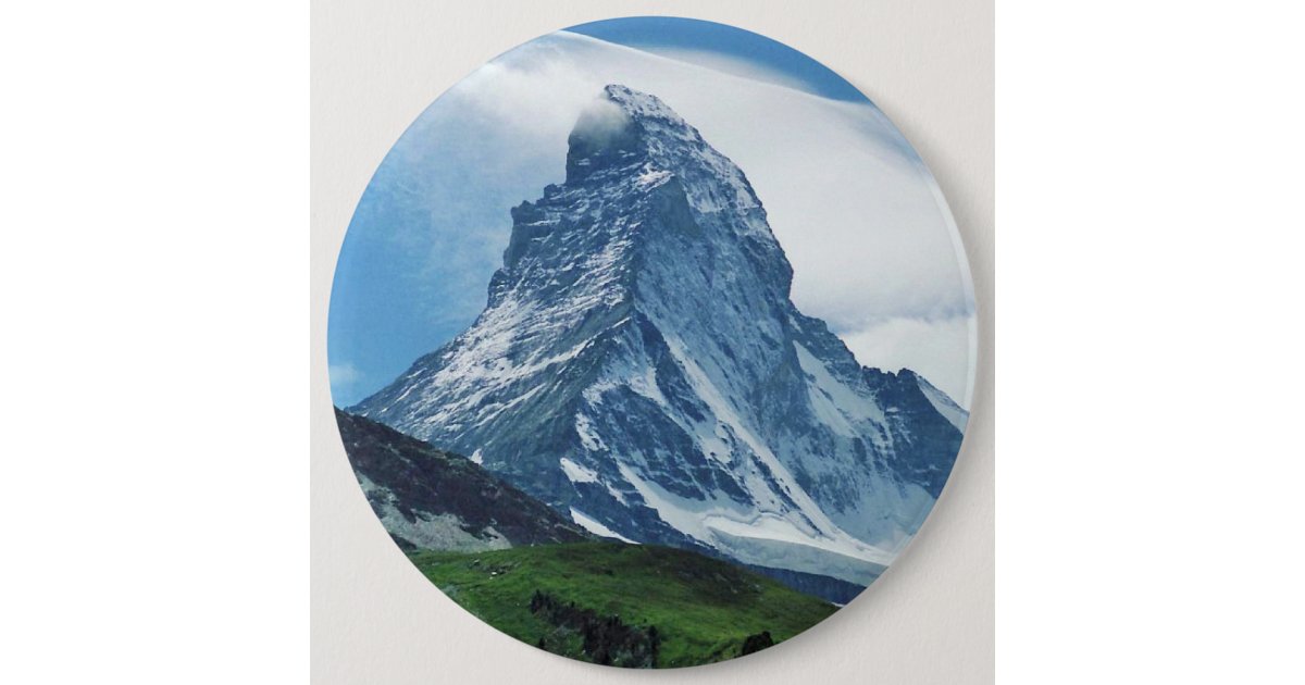 Matterhorn, Alps Button | Zazzle