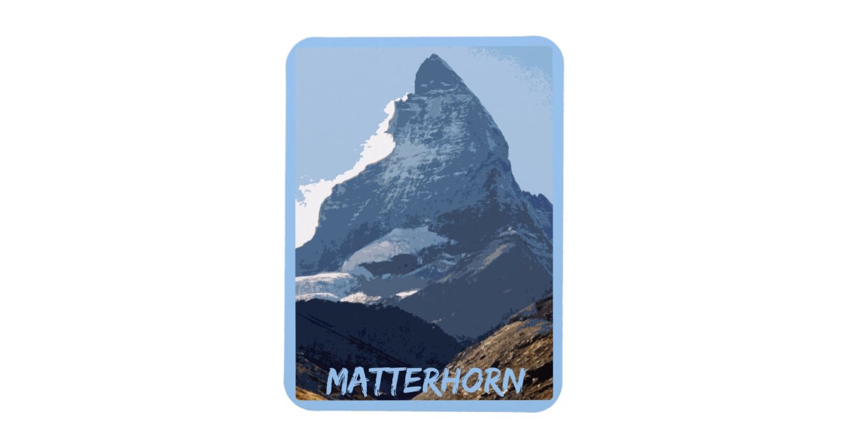 Matterhorn Mountain Design, Zermatt, Switzerland Magnet | Zazzle