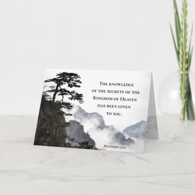 Matthew 13:11 Secrets of the Kingdom of Heaven Card | Zazzle