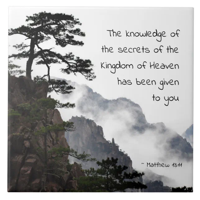 Matthew 13:11 Secrets of the Kingdom of Heaven Ceramic Tile | Zazzle