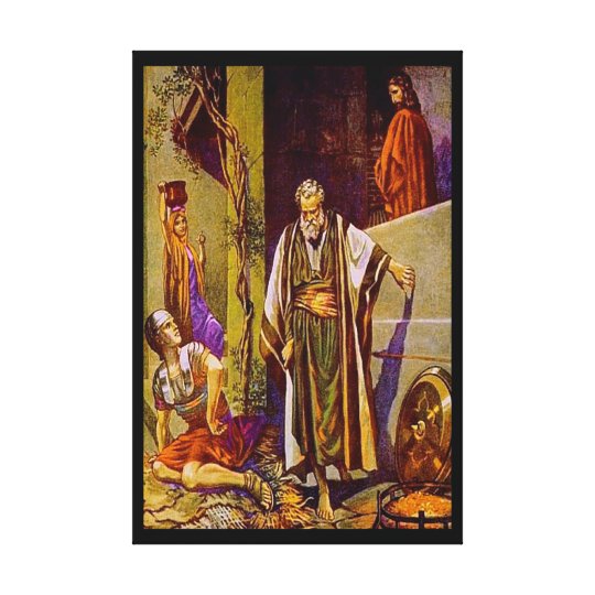 Matthew 26:69-75 Peter Denies Jesus Canvas | Zazzle.com