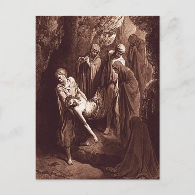 Matthew 27:57-61 Jesus Is Buried in a Tomb Postcard | Zazzle