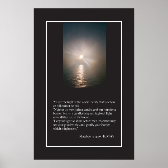 Matthew 5:13-16 Scripture Poster | Zazzle.com