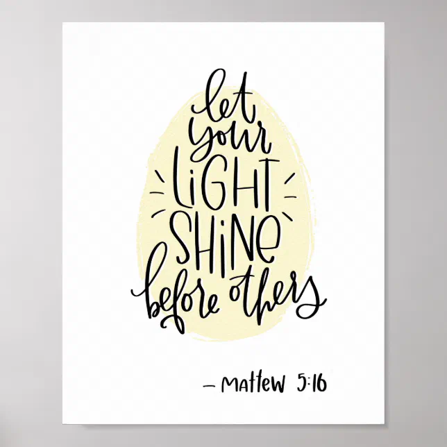 Matthew 5:16 Bible verse Poster | Zazzle