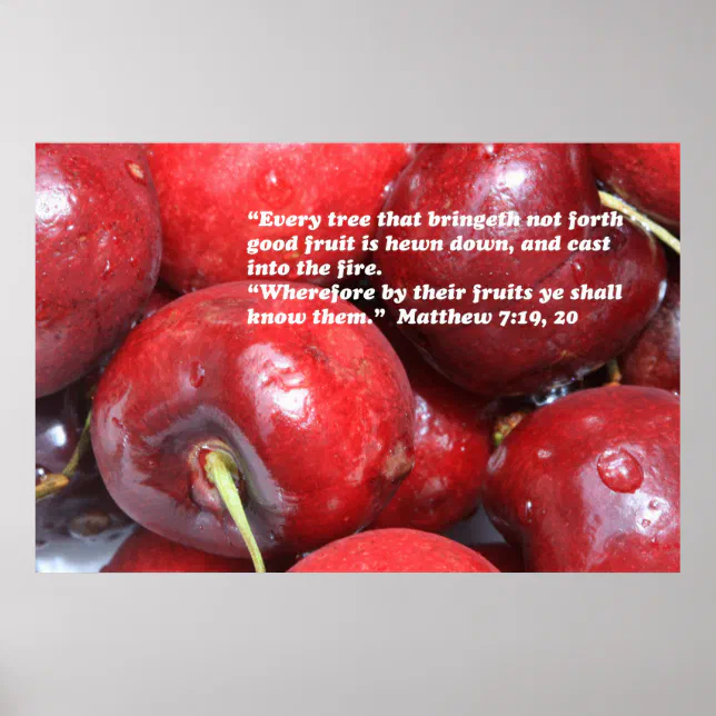 Matthew 7:19, 20 Scripture Poster | Zazzle
