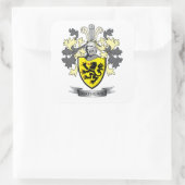 Matthews Family Crest Coat of Arms Square Sticker | Zazzle